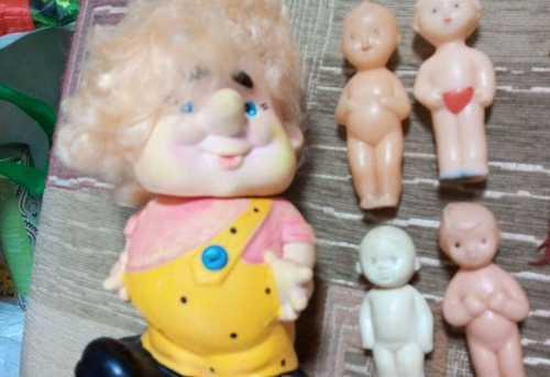Куклы СССР: Карлсон кукла твёрдая и пупс резиновый