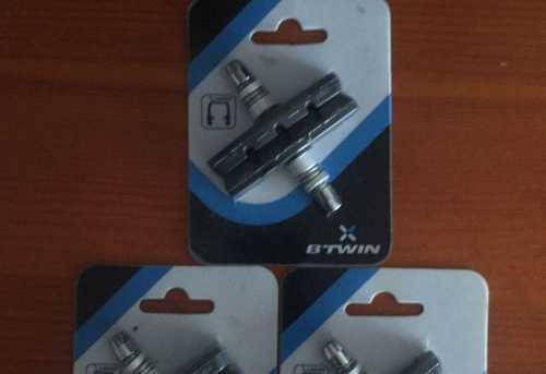 Колодки v-brake и выжимка для цепи btwin decatlon