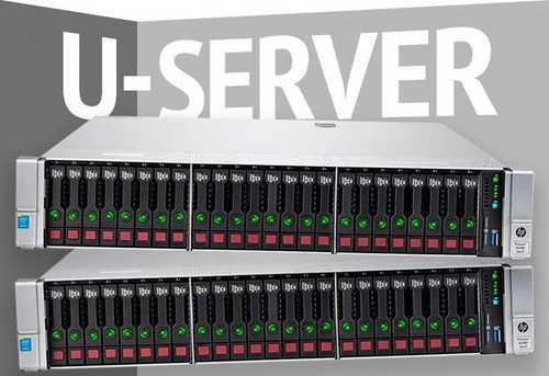 Сервер HP DL380 Gen9 24*2.5 2*2680v4 64Gb P840 P44