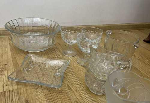 Креманка ваза молочник посуда стеклянная