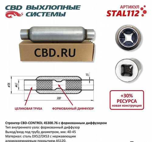 Стронгер с перфорированным диффузором