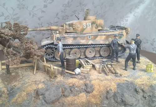 Диорама 1 35 с танком "Тигр"