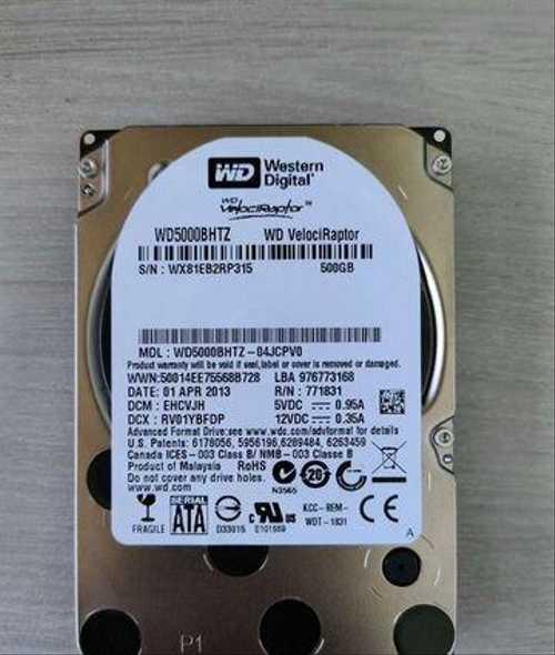 WD VelociRaptor 500Gb