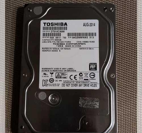 Жесткий диск HHD 500GB Toshiba