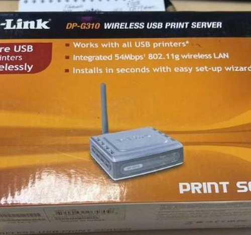 Wi-fi принт-сервер D-Link DP-G310 новый