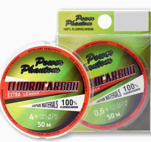 Леска Power Phantom Fluorocarbon Extra Leader, прозрачн, 50м 4,0 0,341мм 8,2кг