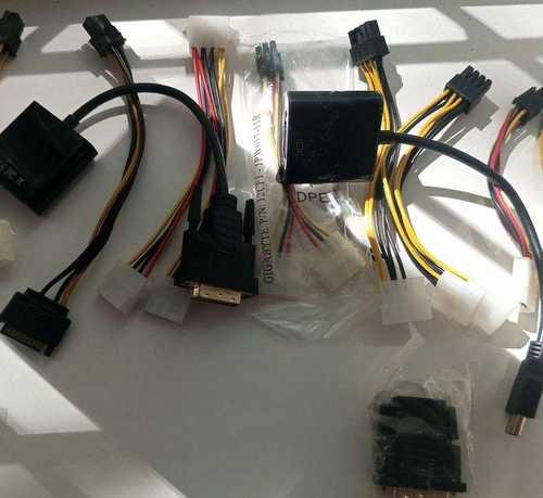Переходники molex, SATA, cpu, dvi, VGA