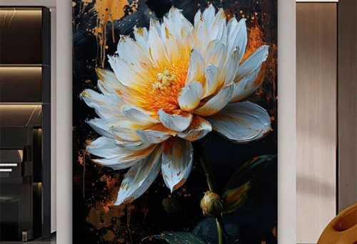 Картина маслом цветок лотоса Качественные краски