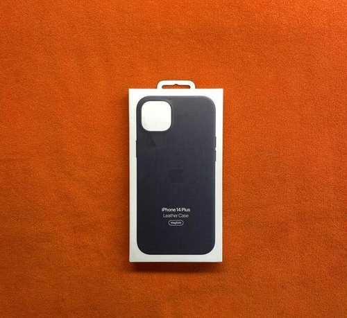 iPhone 14 Plus Leather Case Midnight (new)