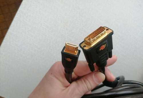 Кабель hdmi - DVI Real Cable 10.0m