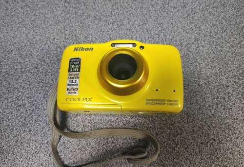 Компактный подводный фотоаппарат nikon Coolpix S32