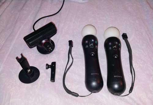 Комплект PS Move, PS Eye, PS Headset