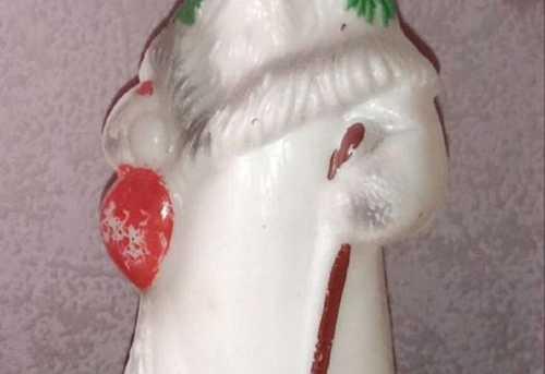 Дед Мороз с ёлкой. Пластик. Игрушка под ёлку. СССР