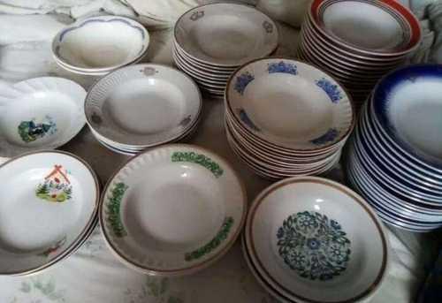 Разная посуда СССР (тарелки)
