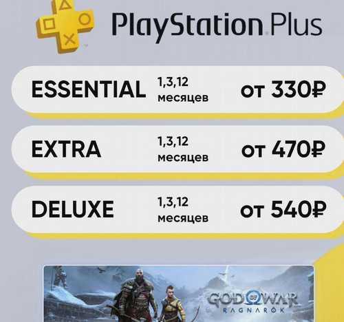 PS Plus Essential Extra Deluxe 1-12 месяцев EA