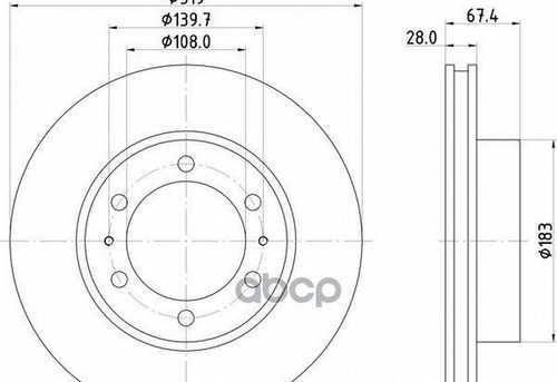 Диск тормозной перед ND1023K nisshinbo