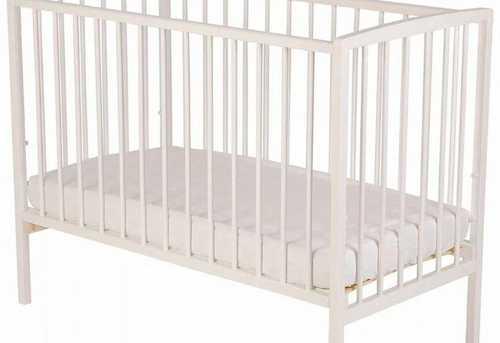 Детская белая кроватка для новорожденных