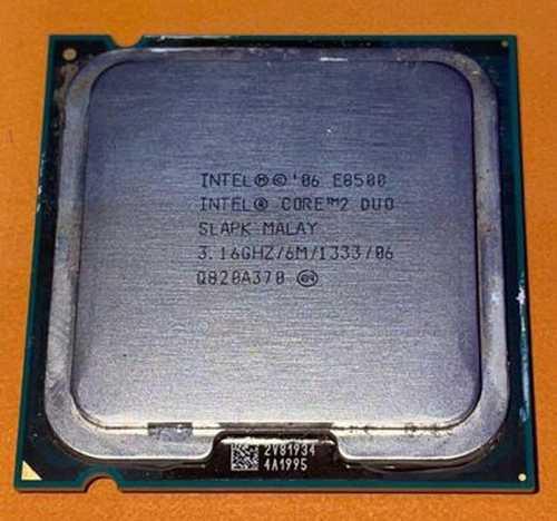 Процессор intel core 2 duo e8500