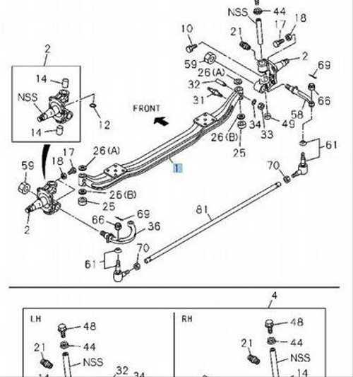 Балка передняя Isuzu NPR75