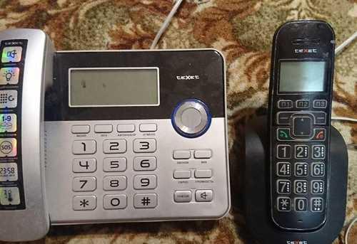 Два телефона Texet радио и стационарный