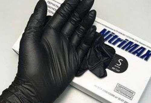 Перчатки нитриловые черные