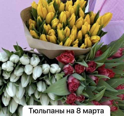 Тюльпаны на 8 марта букет