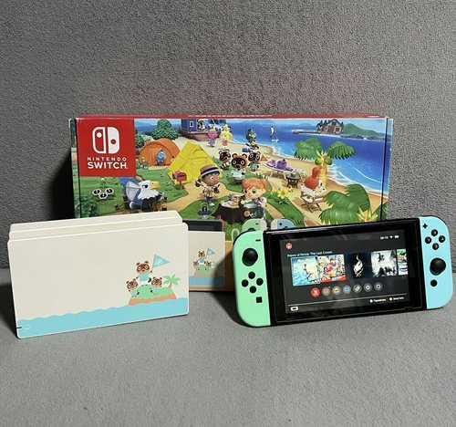 Nintendo Switch V2 Animal Crossing (Чип   128Gb)