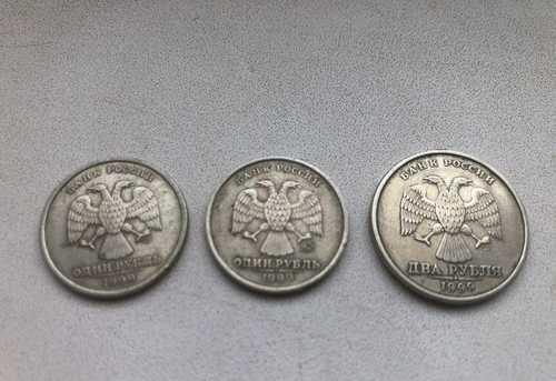 Монеты 1999 года и 2010 спмд