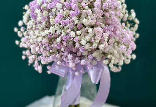 Цветы букет невесты из гипсофилы
