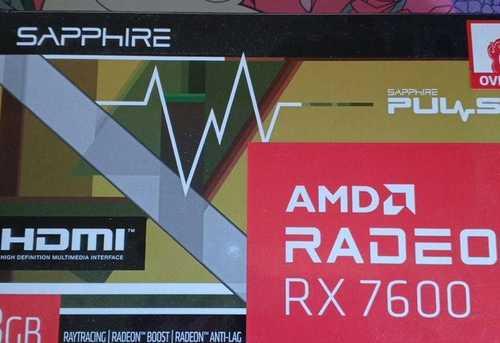 Видеокарта Sapphire AMD Radeon RX7600 pulse gaming