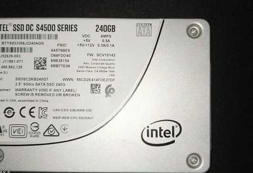Intel SSD S4500 240 Gb