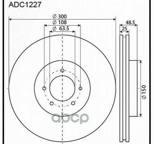 Диск тормозной перед ADC1227V allied nippon