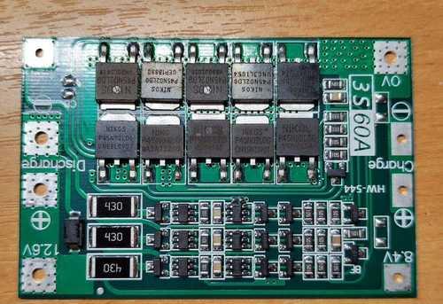 Платы заряда шуруповёрта Li-ion BMS 3S 60A 12В