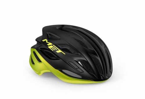 Велошлем Met Estro mips Black/Metallic Lime Yellow