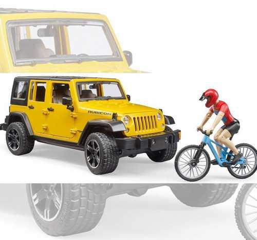 Игровой набор Внедорожник Wrangler Rubicon Unlimited c велосипедистом и фигуркой 02-543