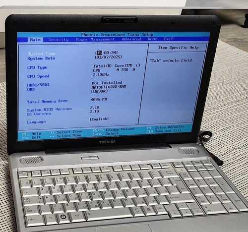 Ноутбук Toshiba l500