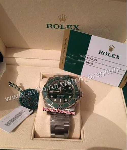 Мужские часы Rolex Submariner Hulk VS