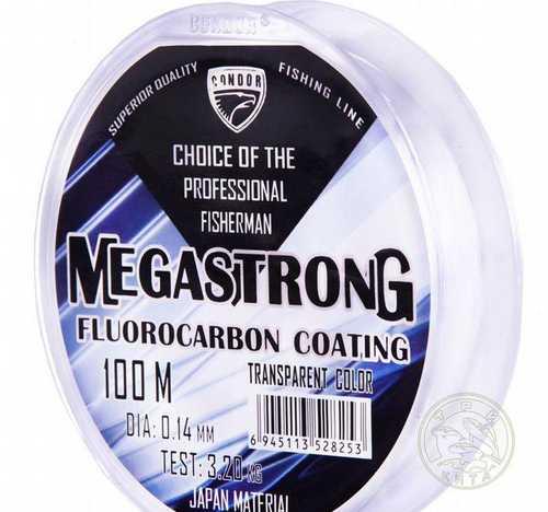 Леска condor Megastrong Fluorocarbon Coating (100 м, 0.20 мм (7.2 кг)