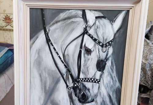 Картина, акрил. Лошадь, 40x50 см