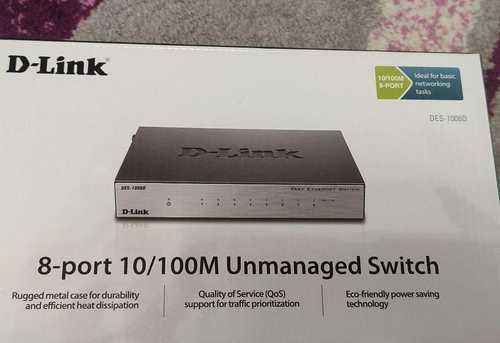 Коммутатор D- Link Des-1008D 8*10/100BaseTx