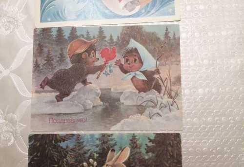 Новогодние открытки СССР зарубин