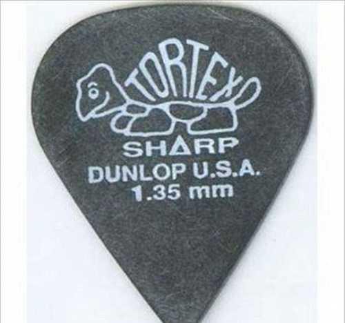 Медиатор Dunlop Tortex Sharp черный 1.35мм. (412R1