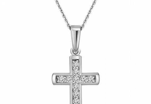 Крест с выращенными бриллиантами 0.279 ct