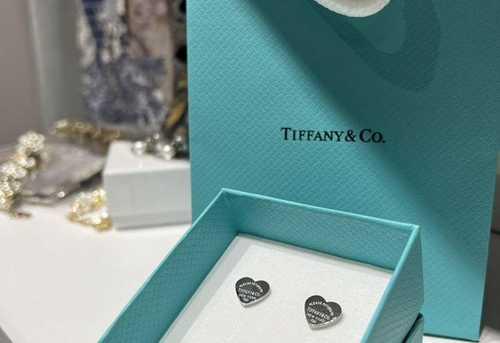 Серьги в форме сердца Tiffany