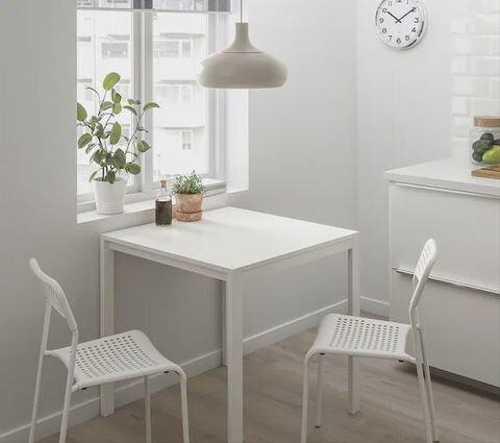 Стол IKEA новый Мельторп, стулья Adde