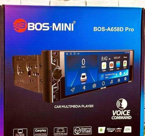 Магнитола с экраном BOS-mini BOS-A658D PRO, 1 DIN