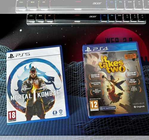 Для Playstation: Mortal Kombat 1 и It takes two