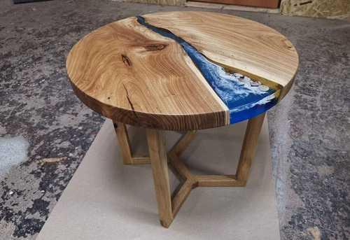 Стол из массива дерева, стол из смолы
