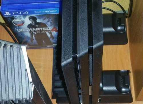 PlayStation 4 pro + подставка с охлаждением