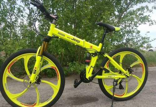 Велосипед с литыми дисками Жёлтый новый